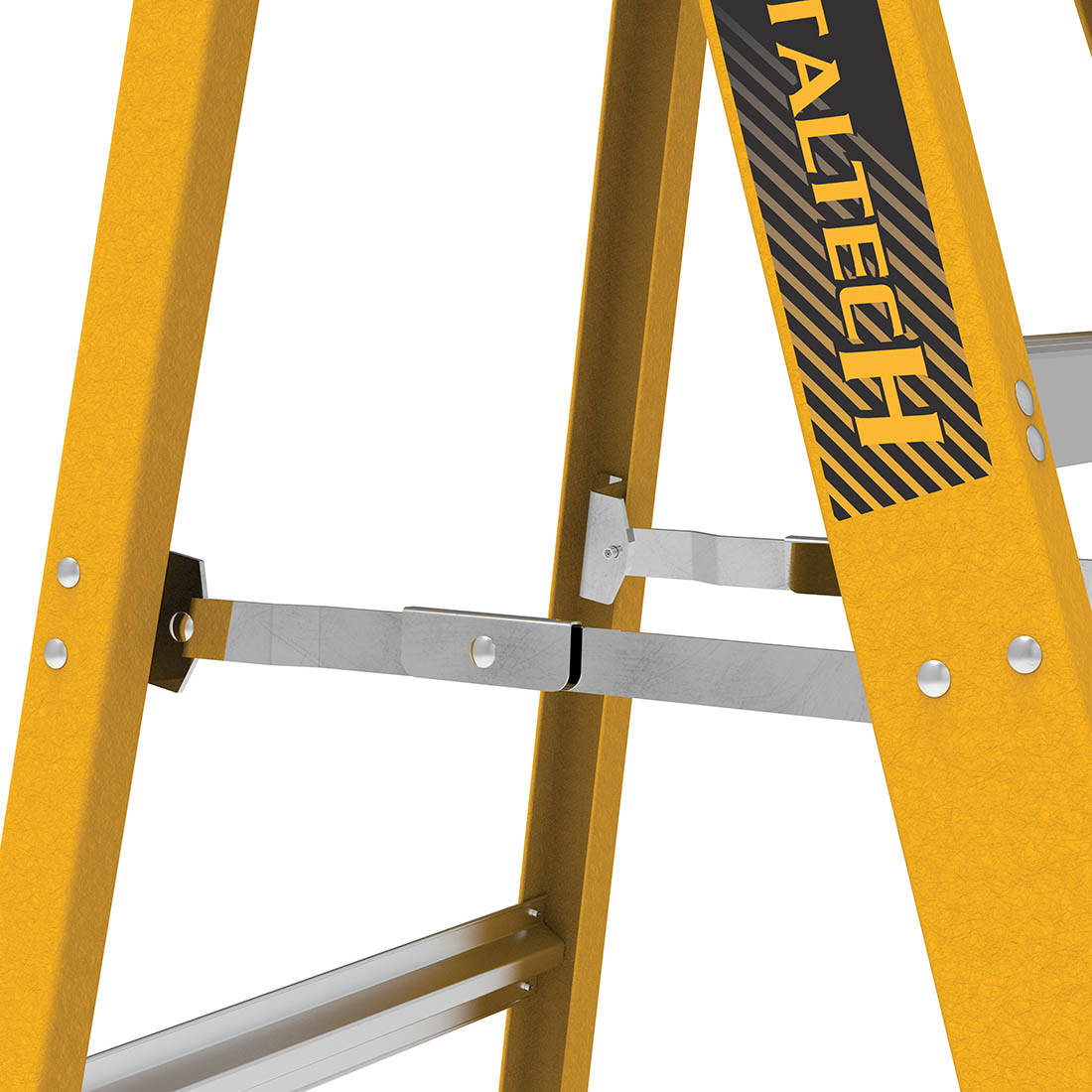 10′ Fiberglass Step Ladder 300 LB - Metaltech